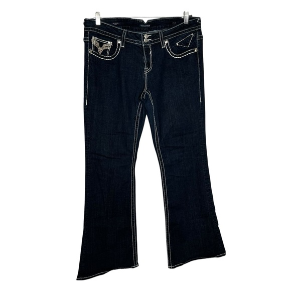 Vigoss | Jeans | Vigoss The Chelsea Flare Large Stitch Embroidered ...